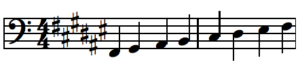 Bass Clef Scale